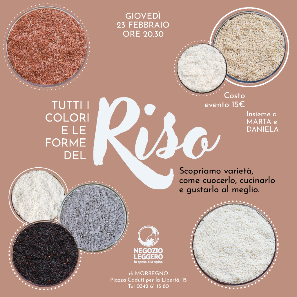 Colori e forme del riso - Negozio Leggero